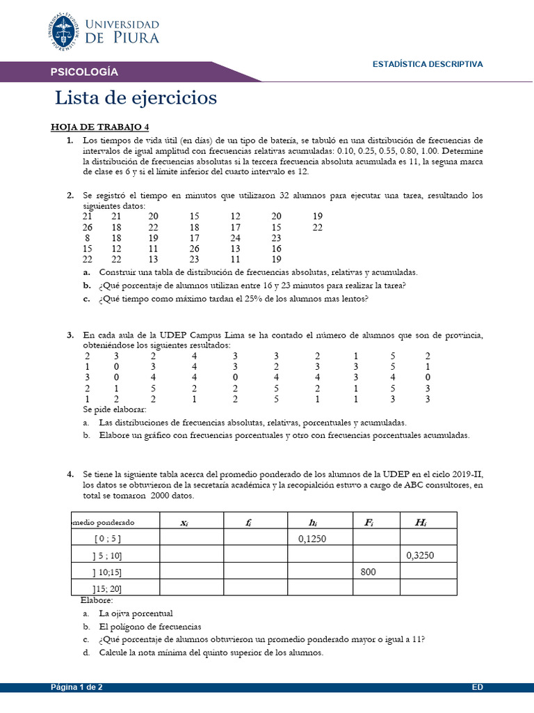 4. Ejercicios 4 | PDF