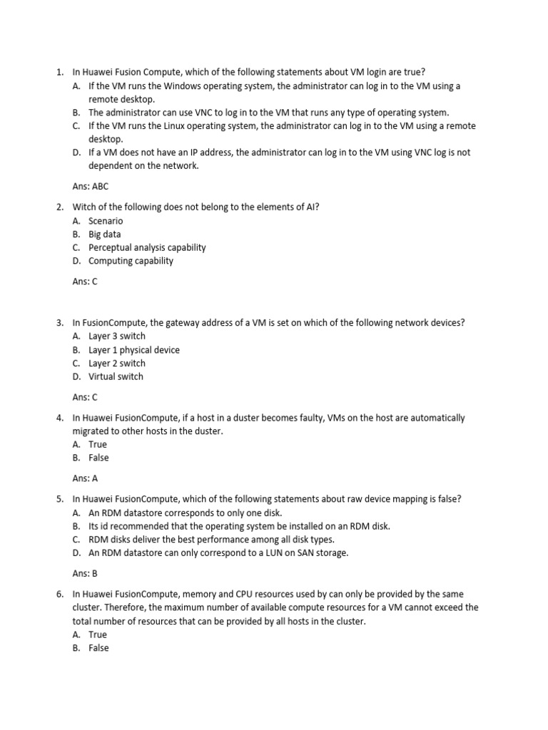 HCIA-CLOUD Computing | PDF | Virtual Machine | Virtualization