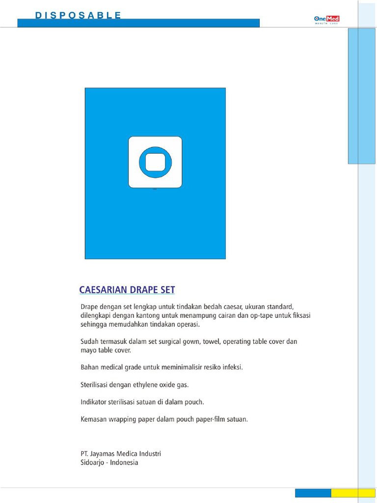 Brosur & Spec Caesarian Drape Set | PDF