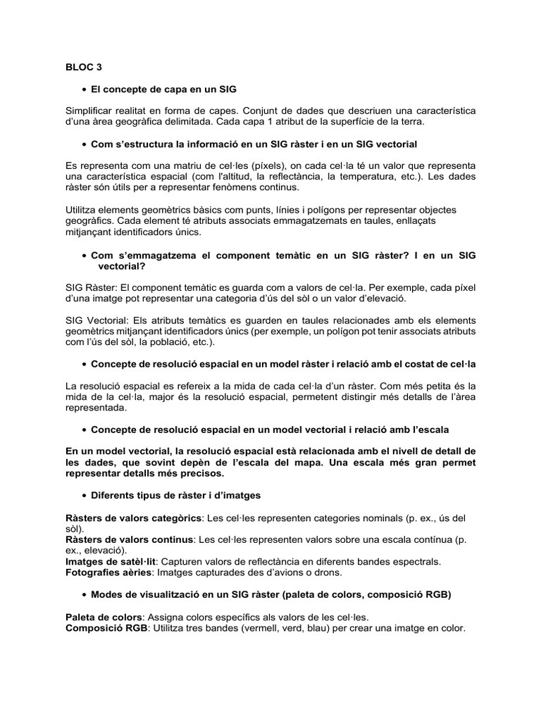 Apunts SIG BLOC 3 | PDF
