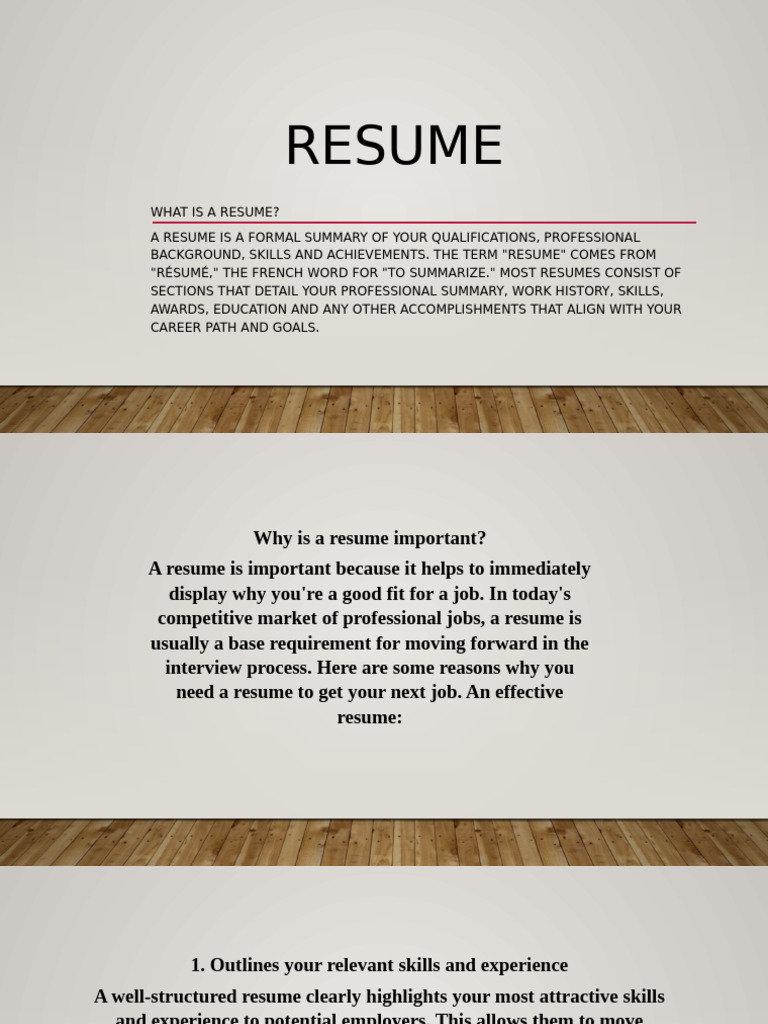 Resume 2 | PDF | Résumé