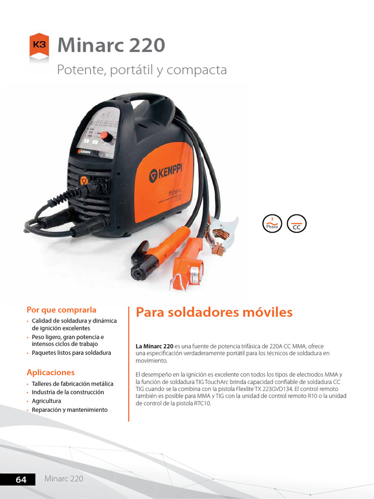 Ficha-Tecnica-Minarc-220 | PDF | Soldadura | Construcción