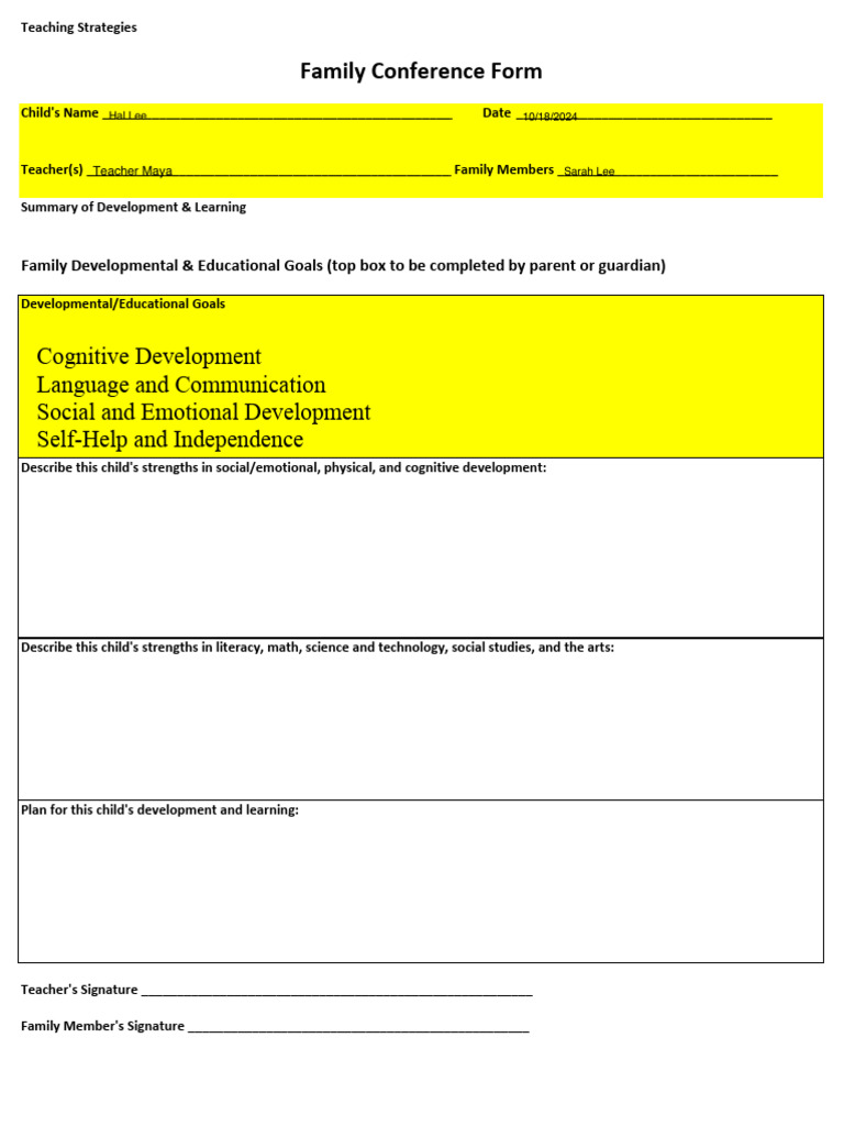 Family Conference Form | PDF Family Conference Form | PDF