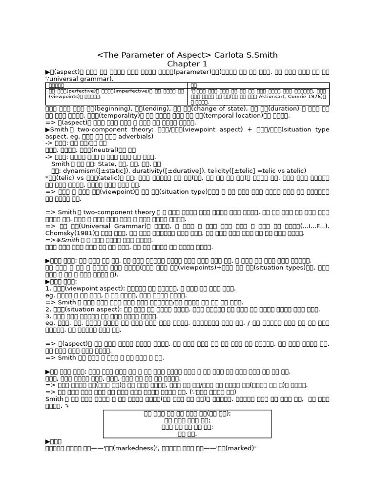 Smith - A Parameter of Aspect - Chepter 1 3 | PDF