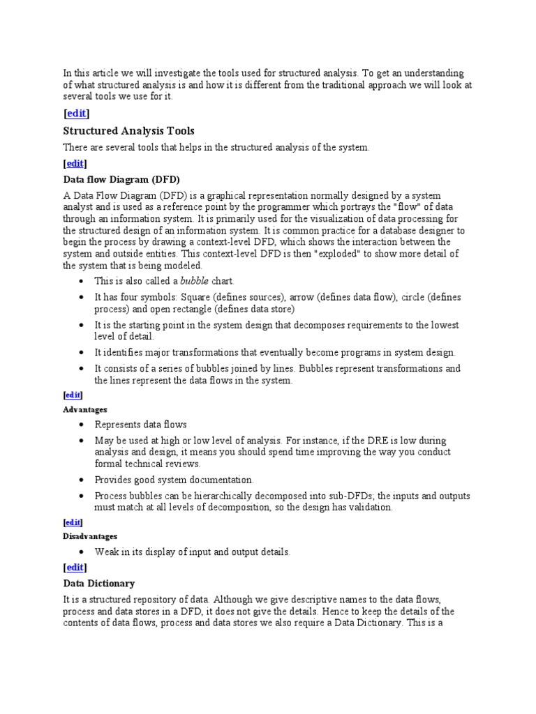 Structured Analysis Tools: Data Flow Diagram (DFD) | Download Free PDF ...