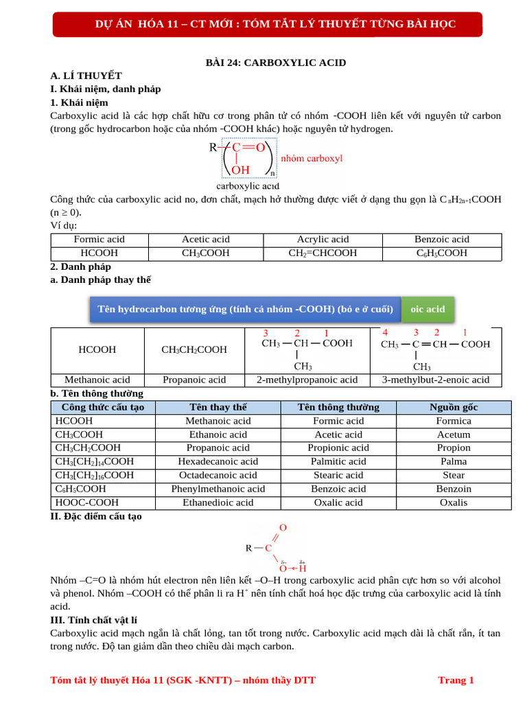 24 - Axit Cacboxylic | PDF