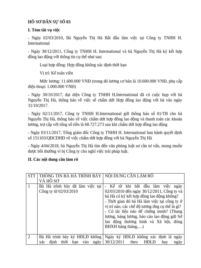 Ho So Dan Su 03 | PDF