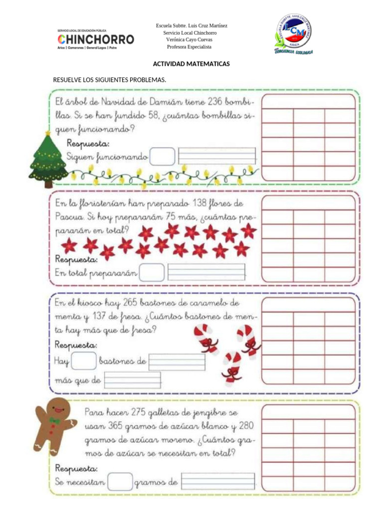 ACTIVIDAD MATEMATICAS 3° | PDF