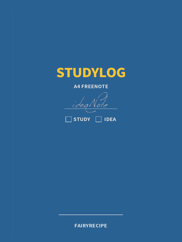 Fairyrecipe Studylog Blue | PDF