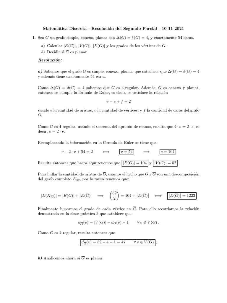 Segundo_parcial_2s_2021_TN_Resol | PDF | Teoría de grafos | Matemáticas