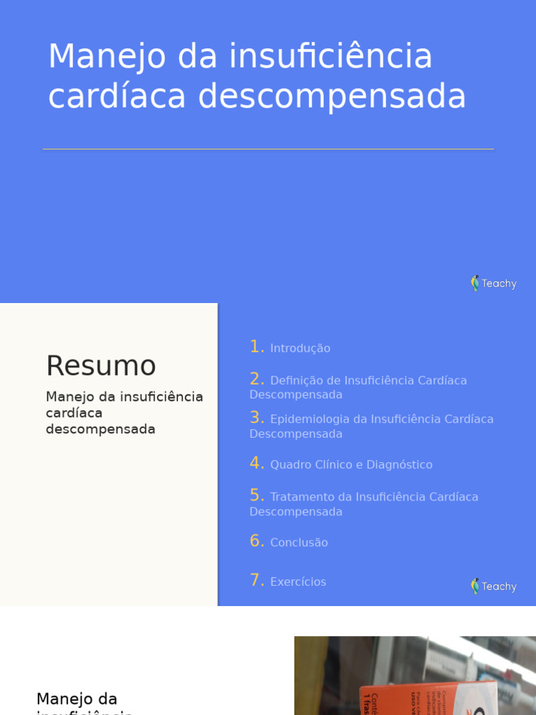 Slide Manejo Da Insufici Ncia Card Aca Descompensada | PDF ...