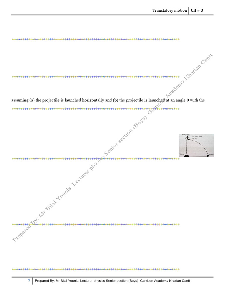 Short Question Chapter 3 (1st Year Physics) | PDF | Momentum | Collision