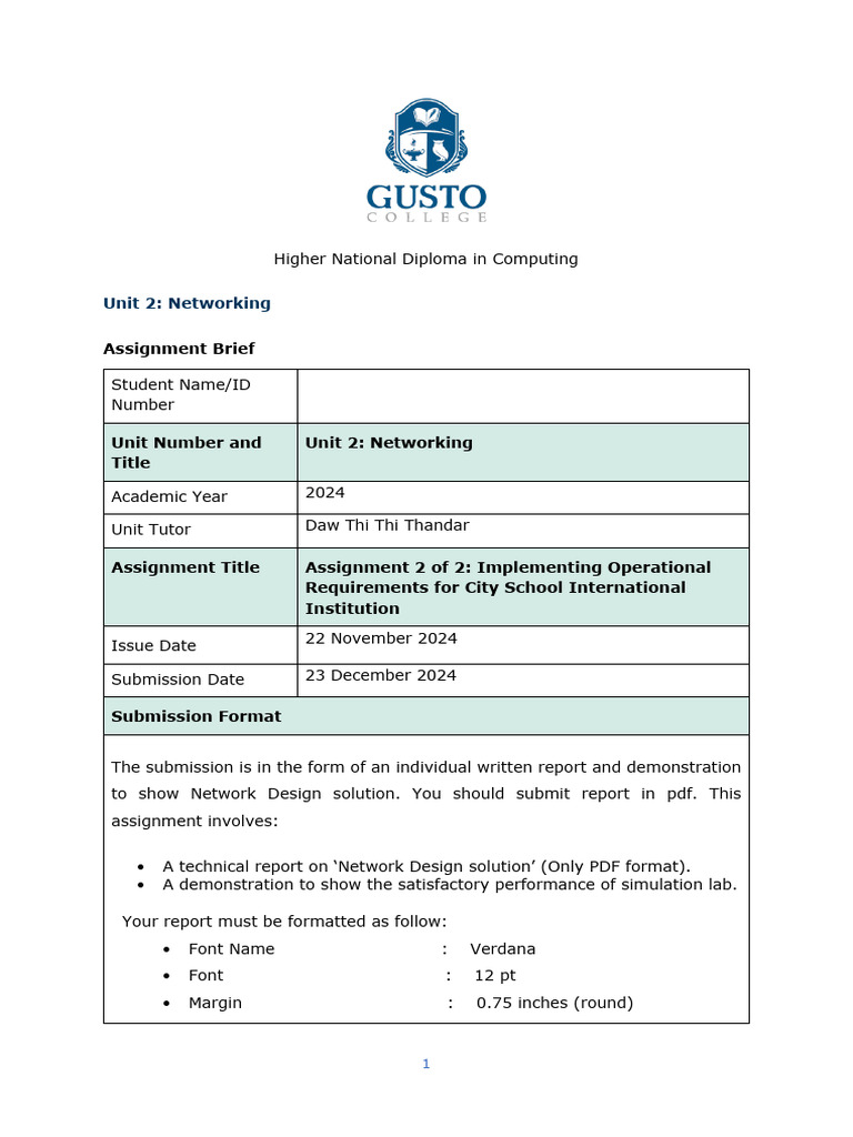 Hnd 60 Unit 2 Networking Assignment 2 Brief Pdf Computer Network Domain Name System