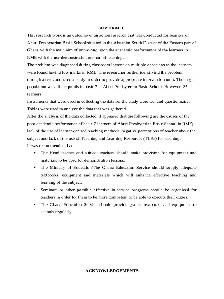 Kesse Samuel Anaafi Final Draft | PDF | Educational Assessment | Teachers