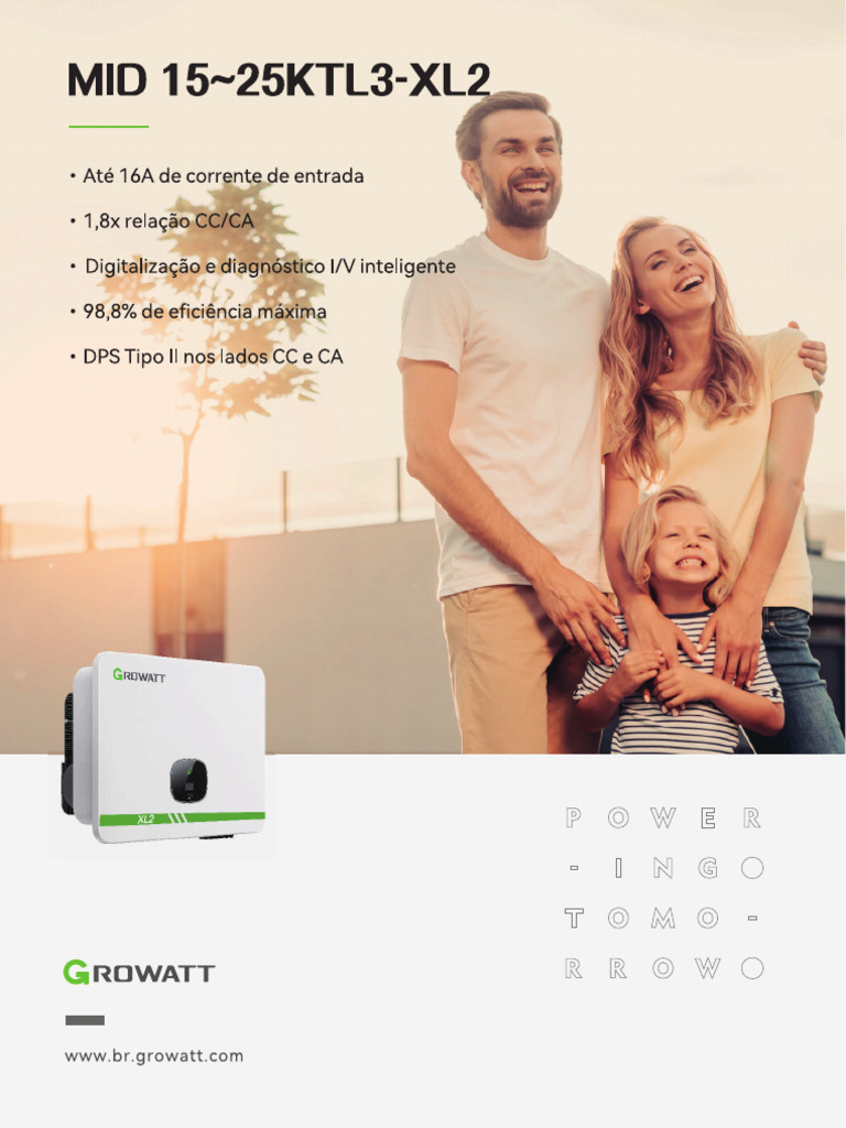 Datasheet Growatt MID 25KTL3-XL2 | PDF