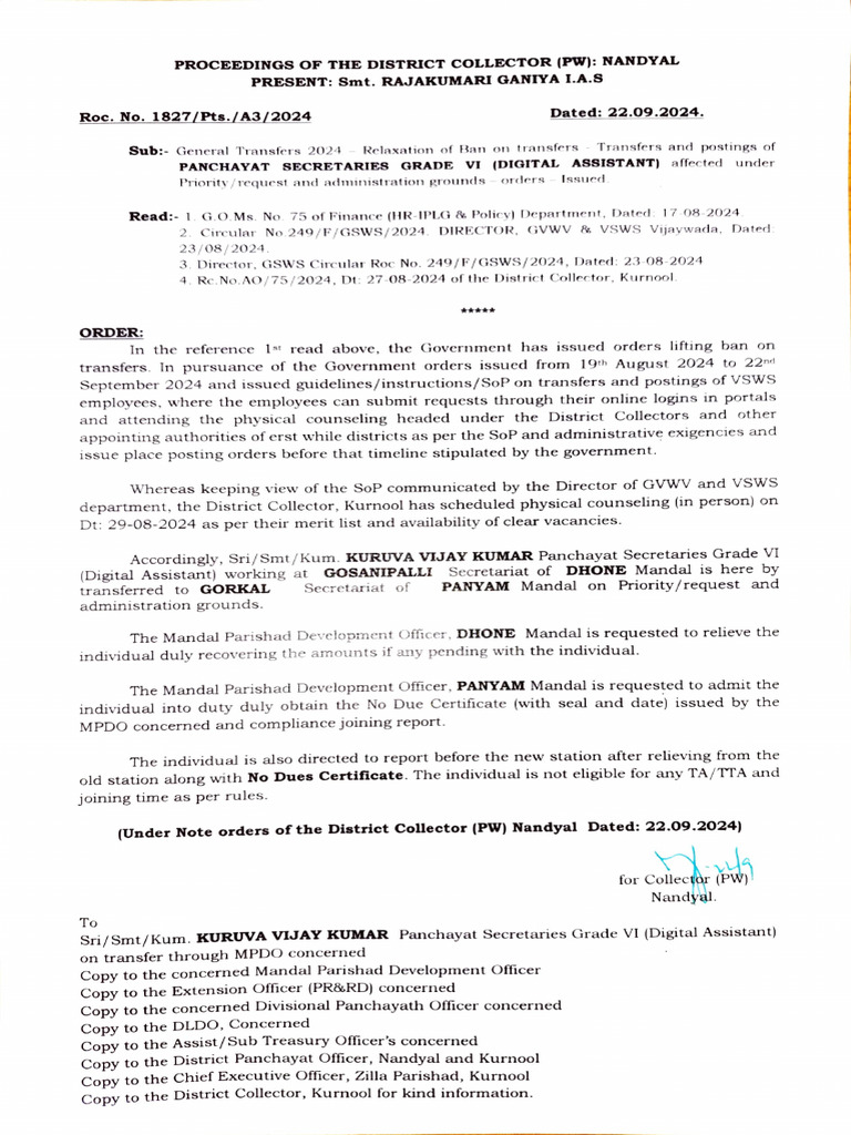 KURUVA VIJAY KUMAR | PDF | Government | Government Of India