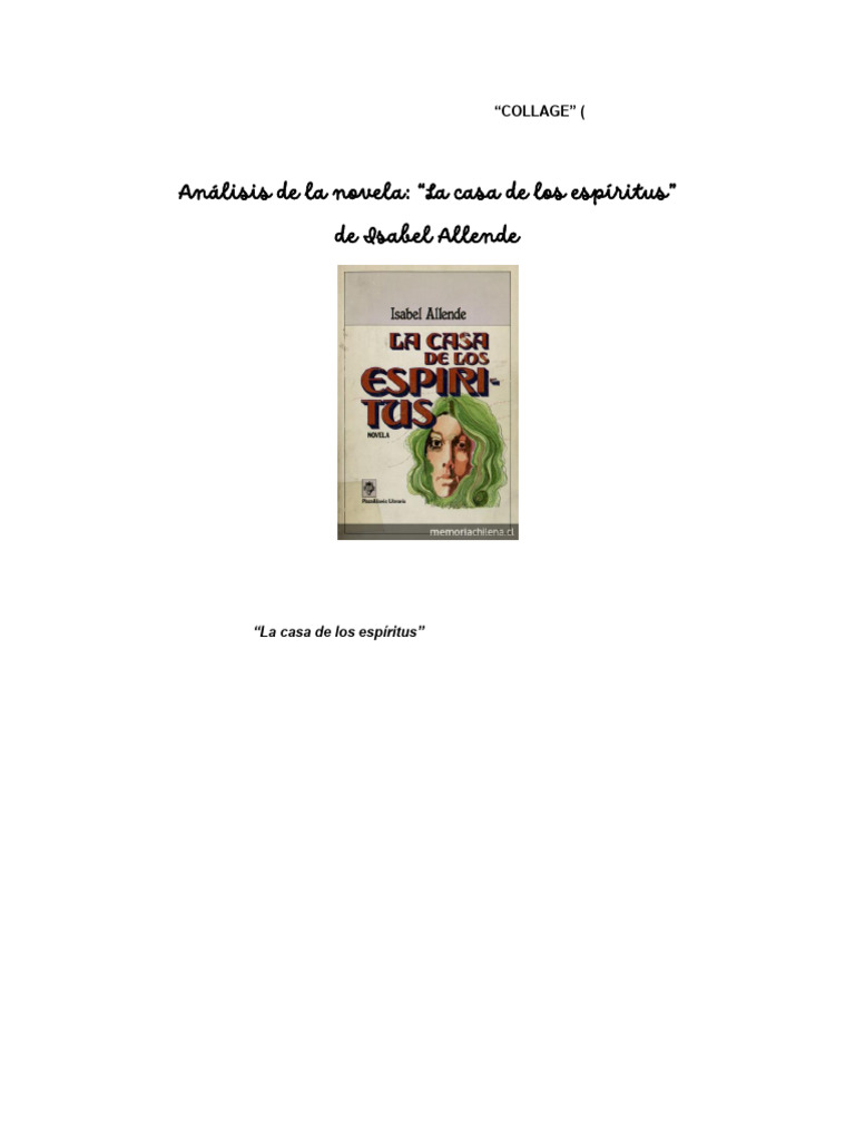 La Casa de Los Espíritus | PDF