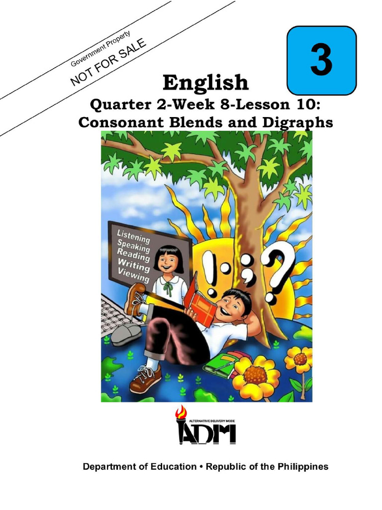 English3 - Q2-Mod8 - W8 - Consonant Blends and Digraphs - Lesson 10 - v2 | PDF | Learning
