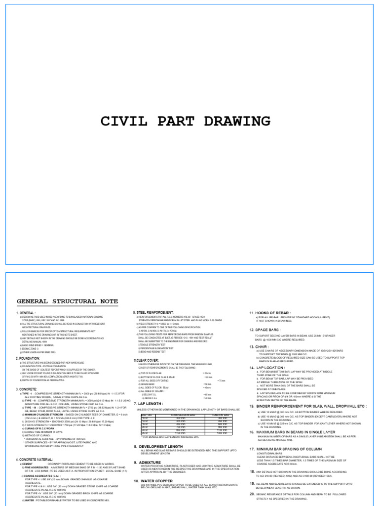 RAMPAL PROJECT_Civil Drawing | PDF | Concrete | Materials