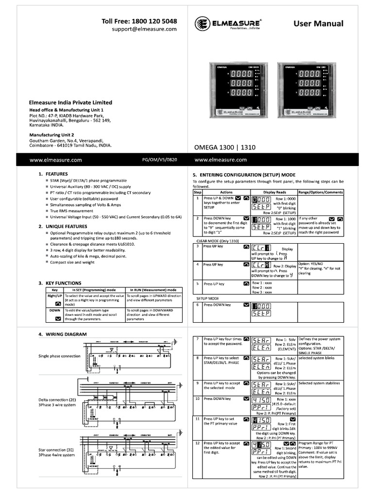 Elmeasure Digital Panel Meter Omega Programming Guide 0feca0d8b0 | PDF