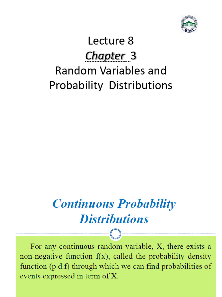 Random Variables & Probability Distributions | PDF