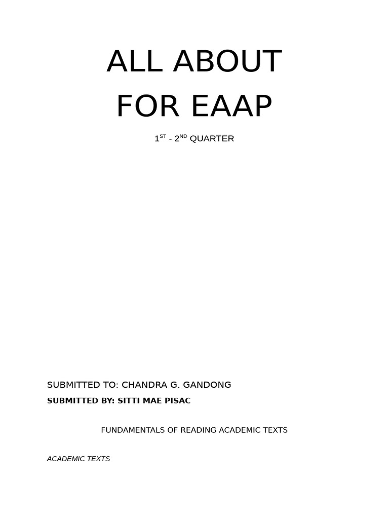 EAAP 2.0 | PDF | Citation | Apa Style