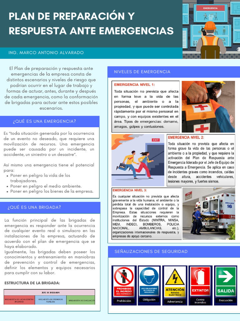 TEMA 4 - Plan de preparación y respuesta ante Emergencias | PDF