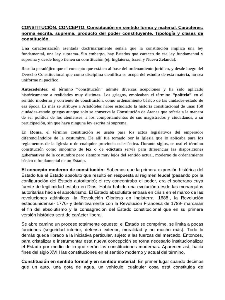 UM-MATERIAL-CONSTITUCION-CONCEPTO-CARACTERES-ORIGEN-TIPOLOGIA-Y-CLASES-DE-CONSTITUCION_1 | PDF ...