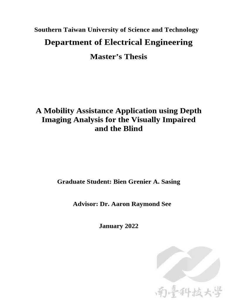 Mobility App For Visually Impaired Navigation Pdf Visual Impairment