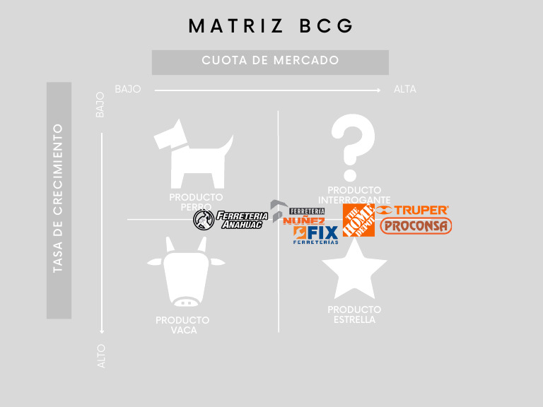 Gráfica Matriz BCG Profesional Simple | PDF