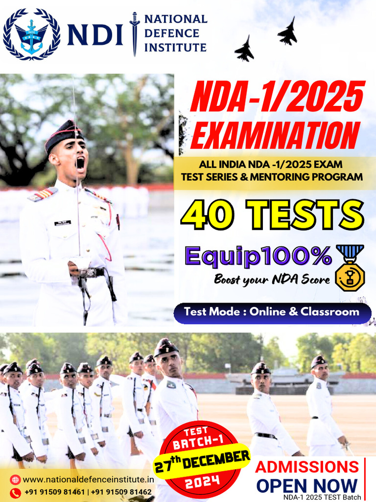 Nda 1 2025 Test Series | PDF