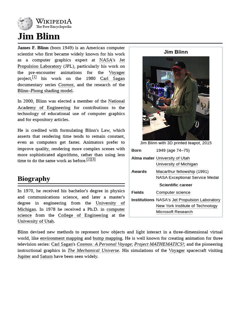 Jim_Blinn | PDF | Graphics | Computer Graphics