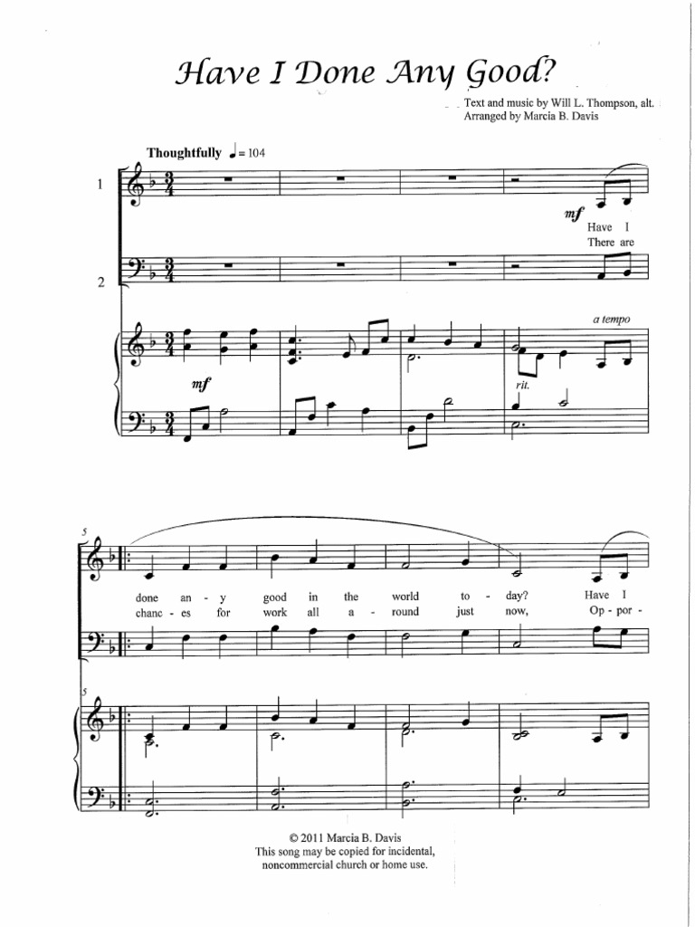 Have I Done Any Good | PDF