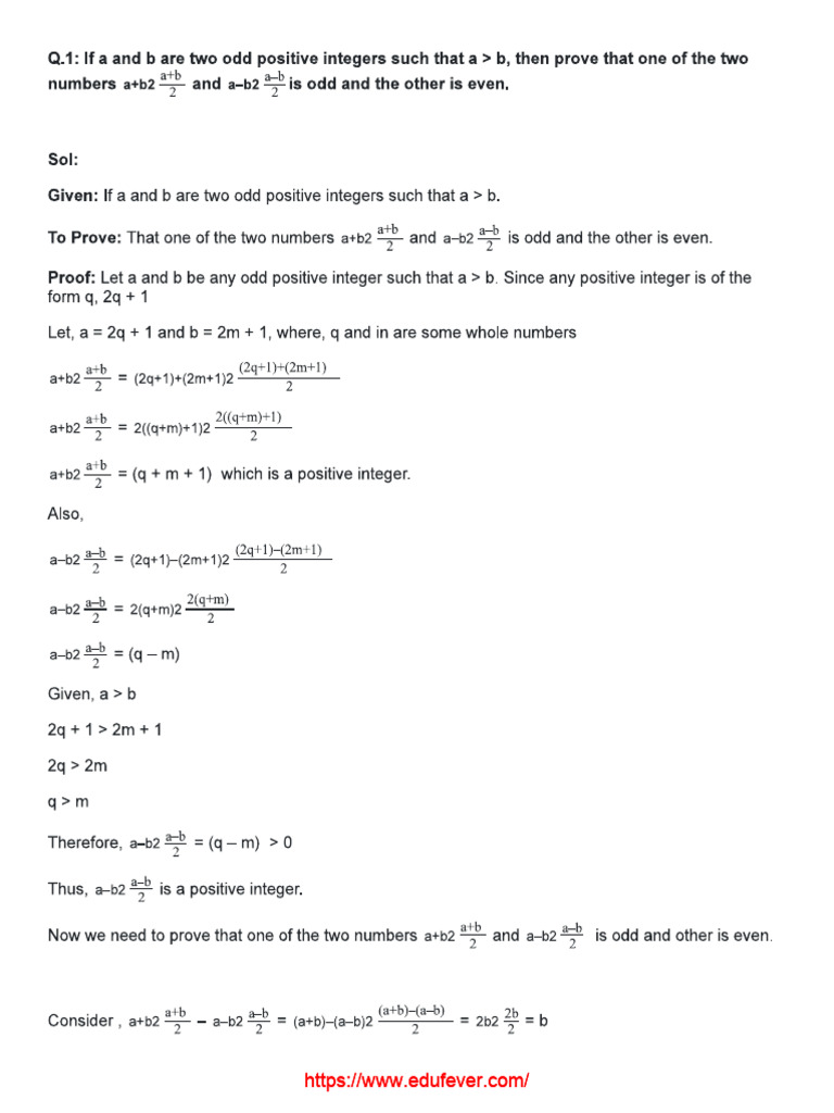 Chapter 1 Real Numbers | PDF