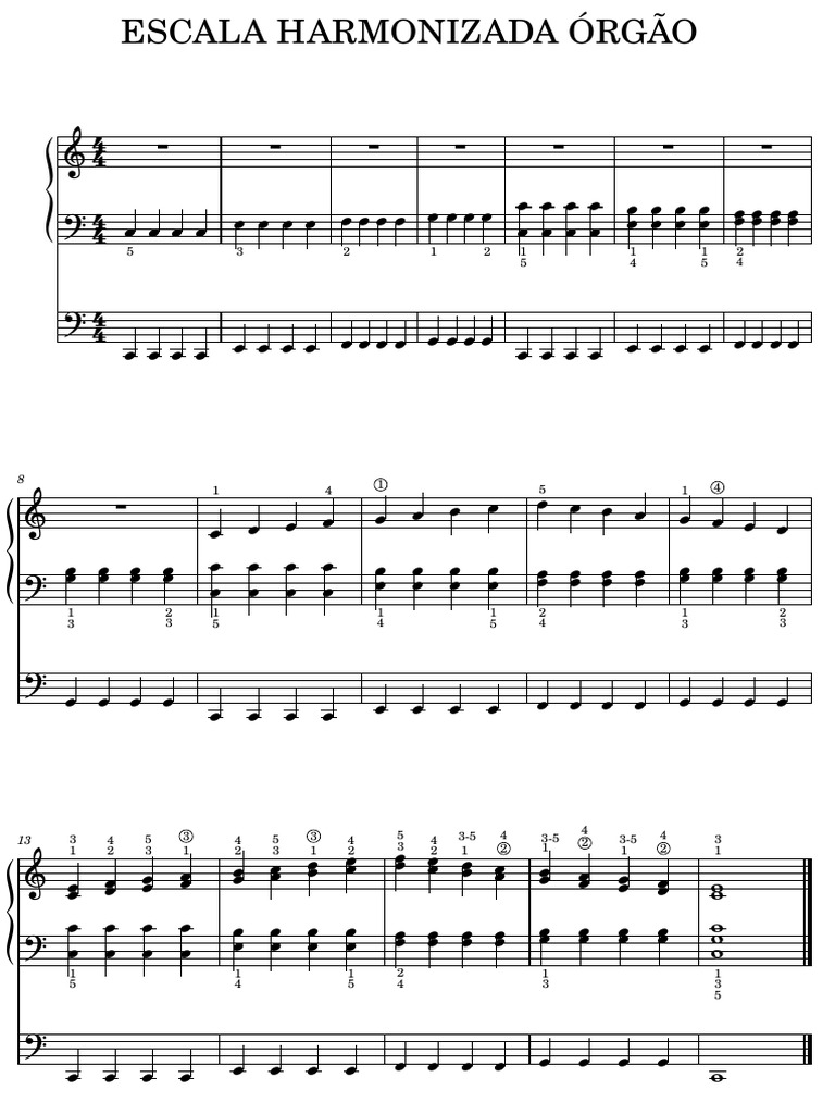 Escala Harmonizada Órgão | PDF