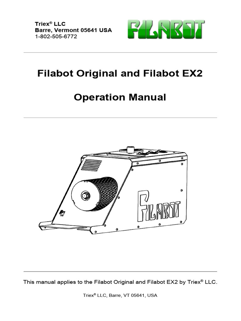 Filabot Extruder Manual | PDF | Extrusion | Incandescent Light Bulb