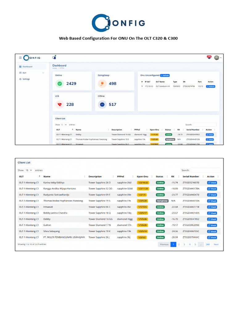 ONU Configuration Guide for ISPs | PDF