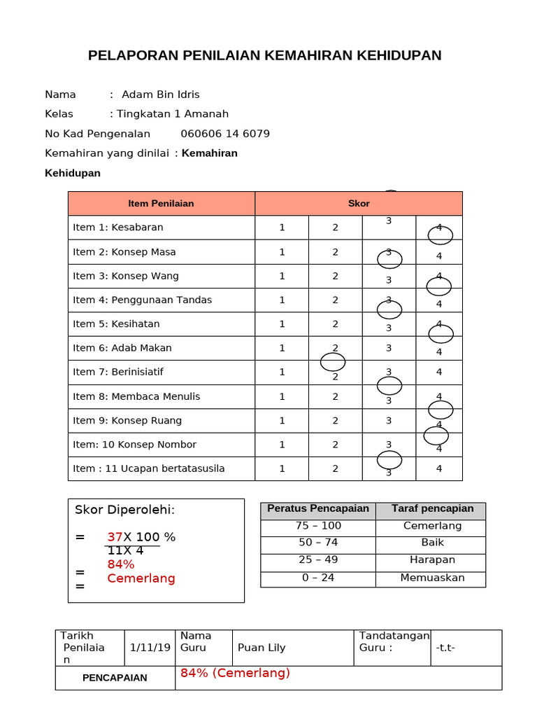 BAHAN 6 MODUL 5 Contoh PELAPORAN | PDF