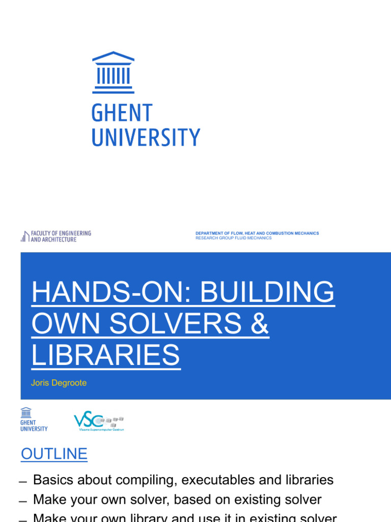 Openfoamusermeeting Handson Solvers Libraries | PDF | Library (Computing) | Source Code