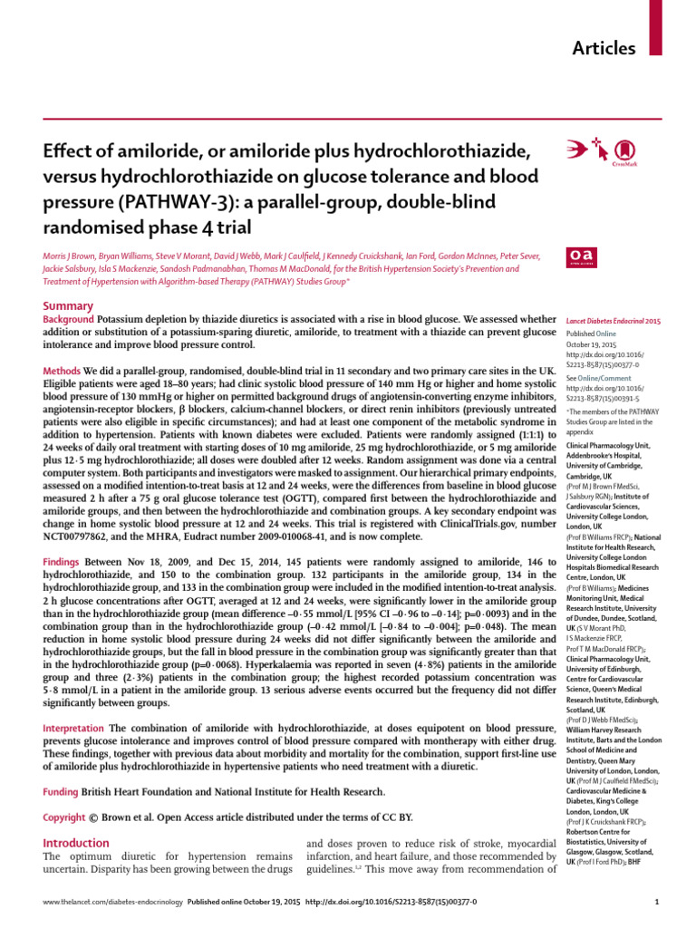 PATHWAY-3 | PDF | Hypertension | Drugs
