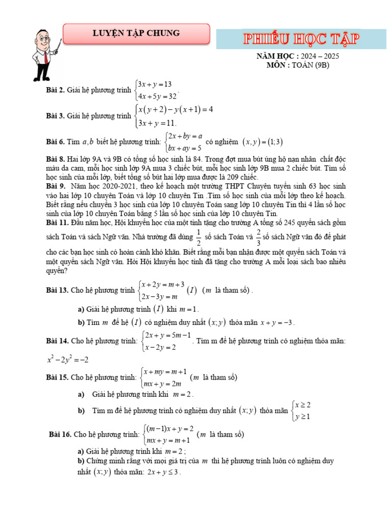 BTVN toan 9b - 26.8 han t2 (2.9.2024) | PDF