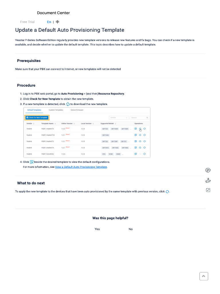 Update A Default Auto Provisioning Template | PDF