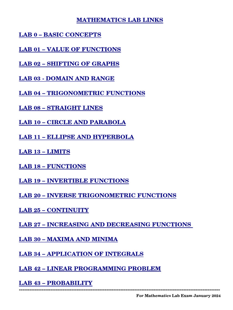 Mathematics Lab Record & Video Links | PDF | Ellipse | Function ... Mathematics Lab Record & Video Links | PDF | Ellipse | Function ...