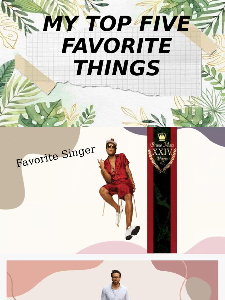 My Top Five Favorite Things 2.0 | PDF