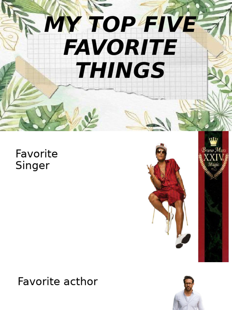 My Top Five Favorite Things | PDF