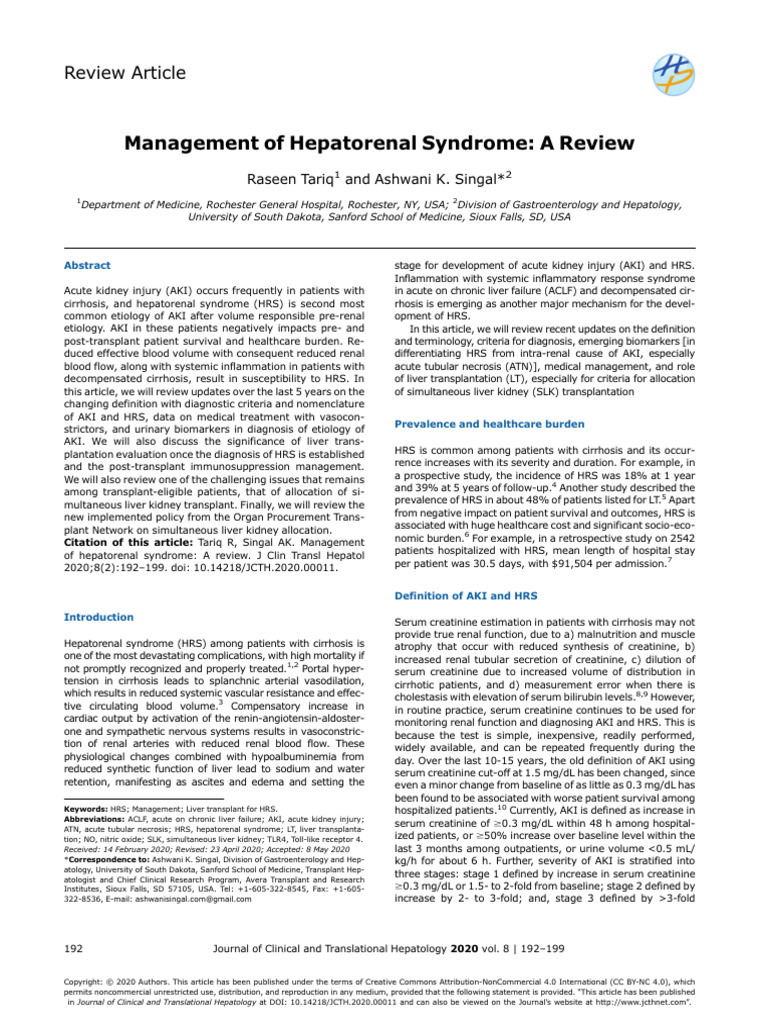 JCTH 8 192 | PDF | Chronic Kidney Disease | Inflammation