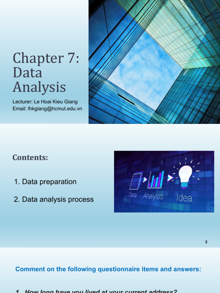 Chapter 7 - Data Analysis Process (Full - Updated) | PDF | Descriptive Statistics | Mean