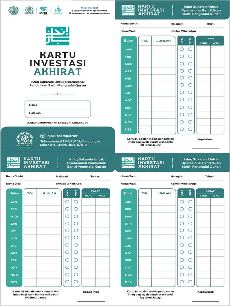 Kartu Infaq New | PDF