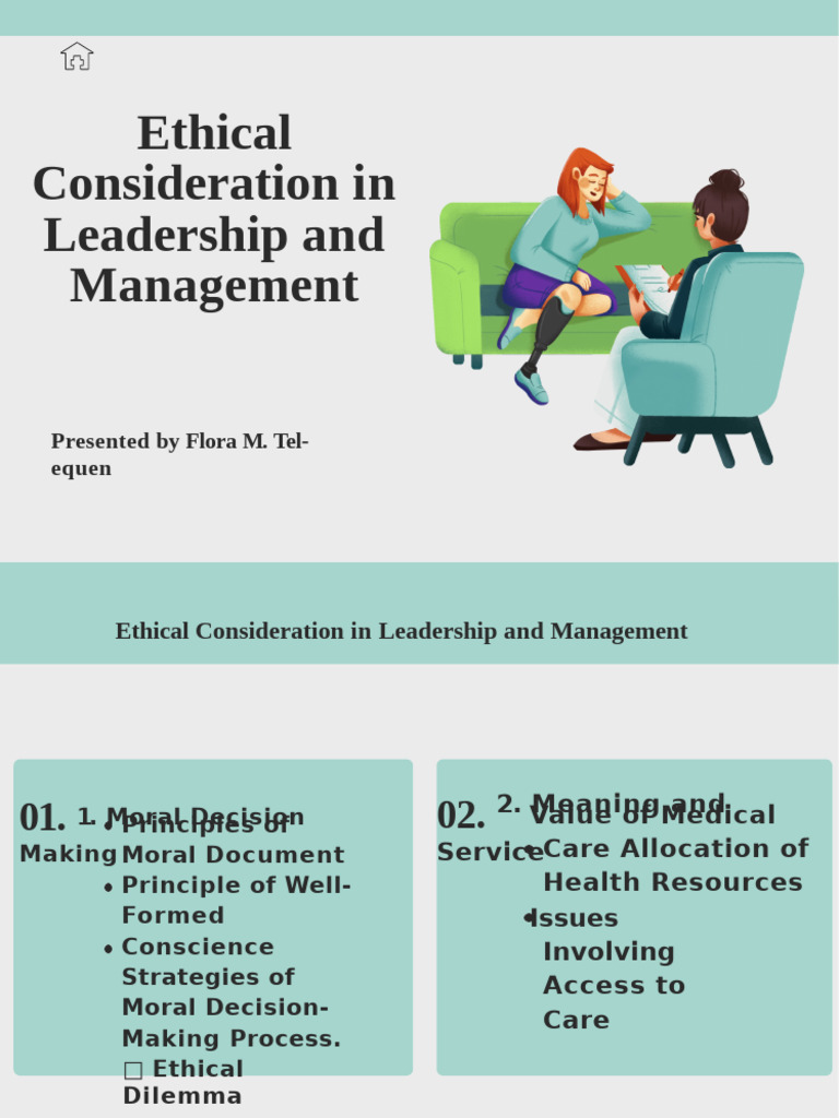 Chapter 8. Ethical Consideration in Leadership and Management | PDF ...