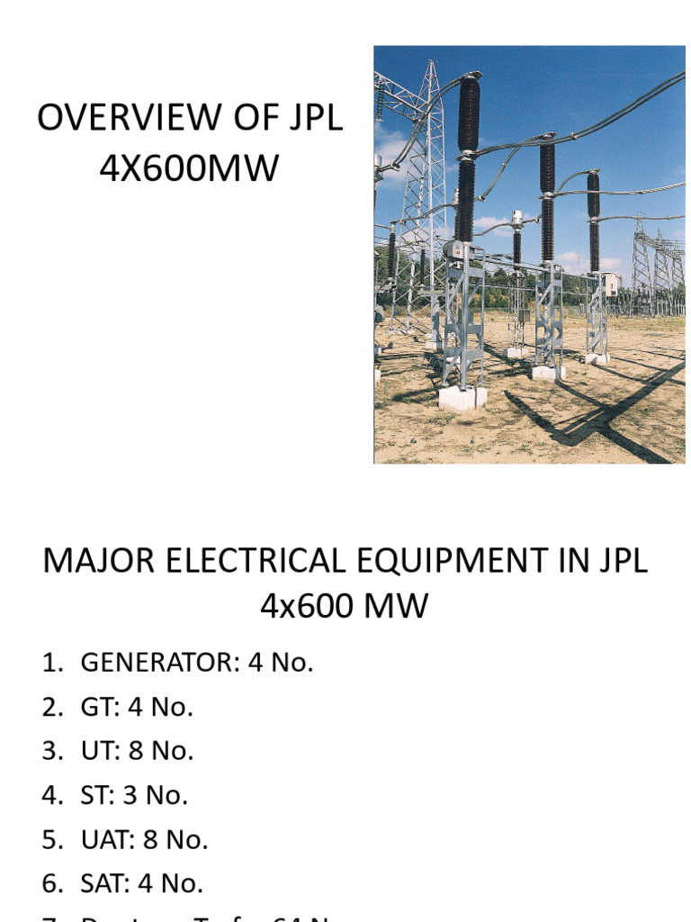 JPL 4x600 MW Power Plant Overview | PDF | Electric Generator ...